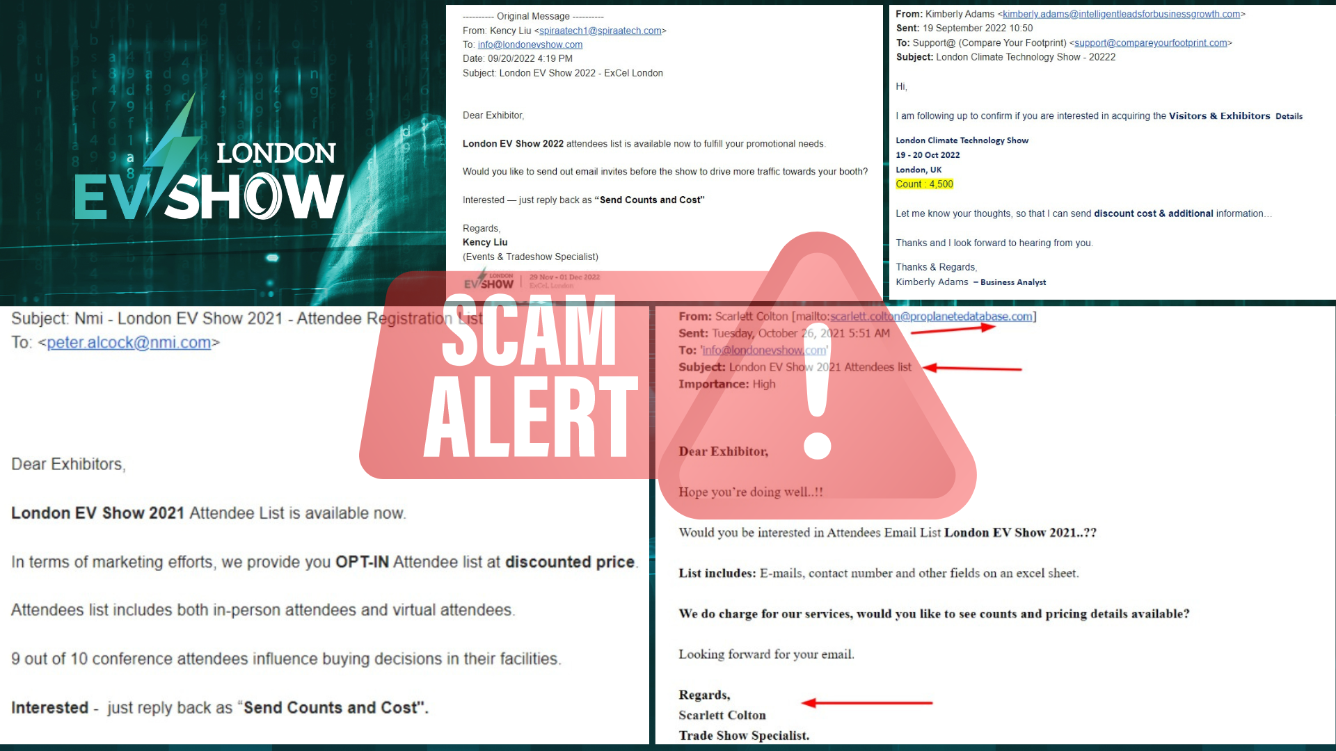 SCAM Alert: Beware Of Scammers Portraying as London EV Show.