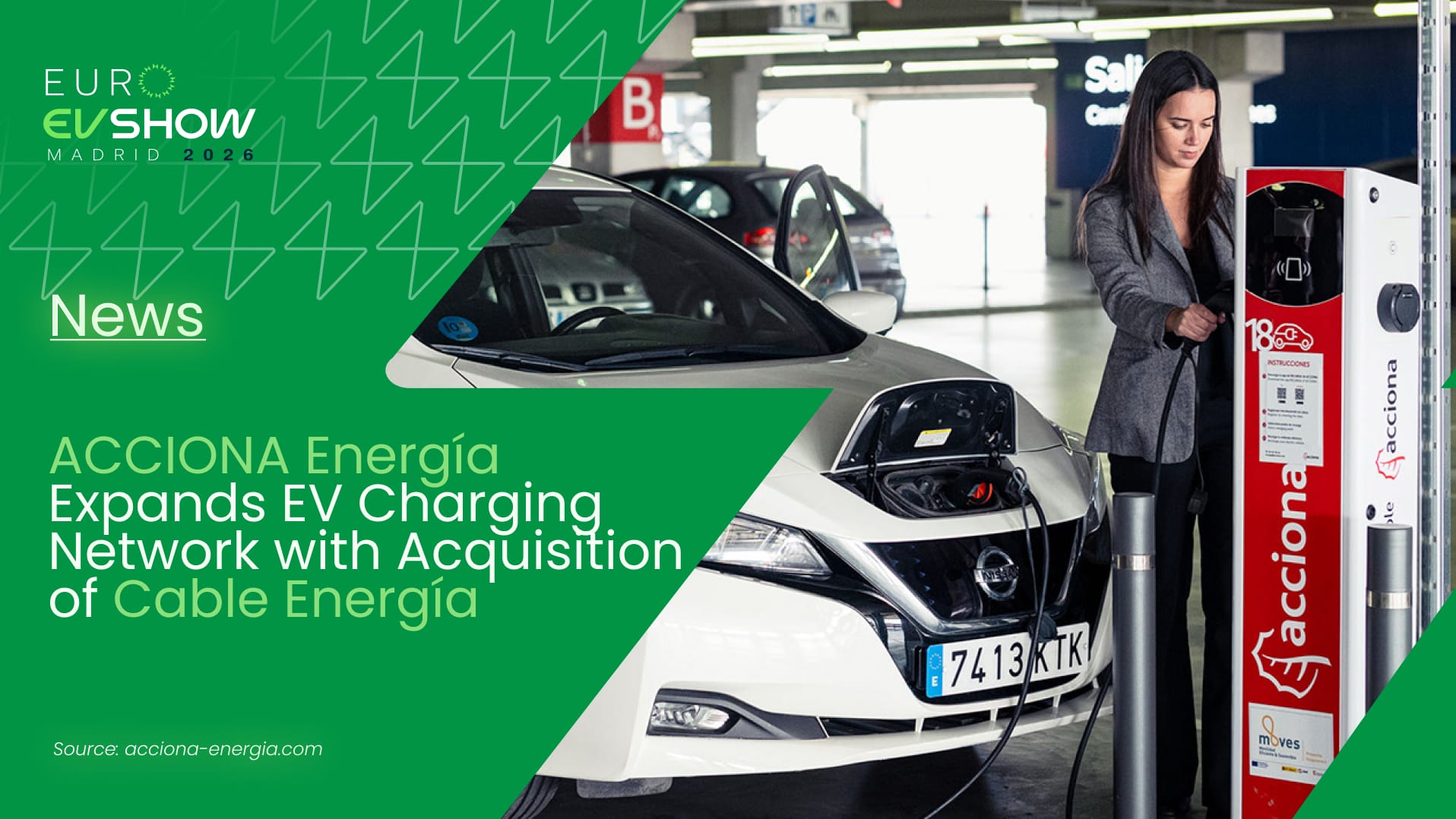 ACCIONA Energía Grows EV Network with Cable Energía Deal