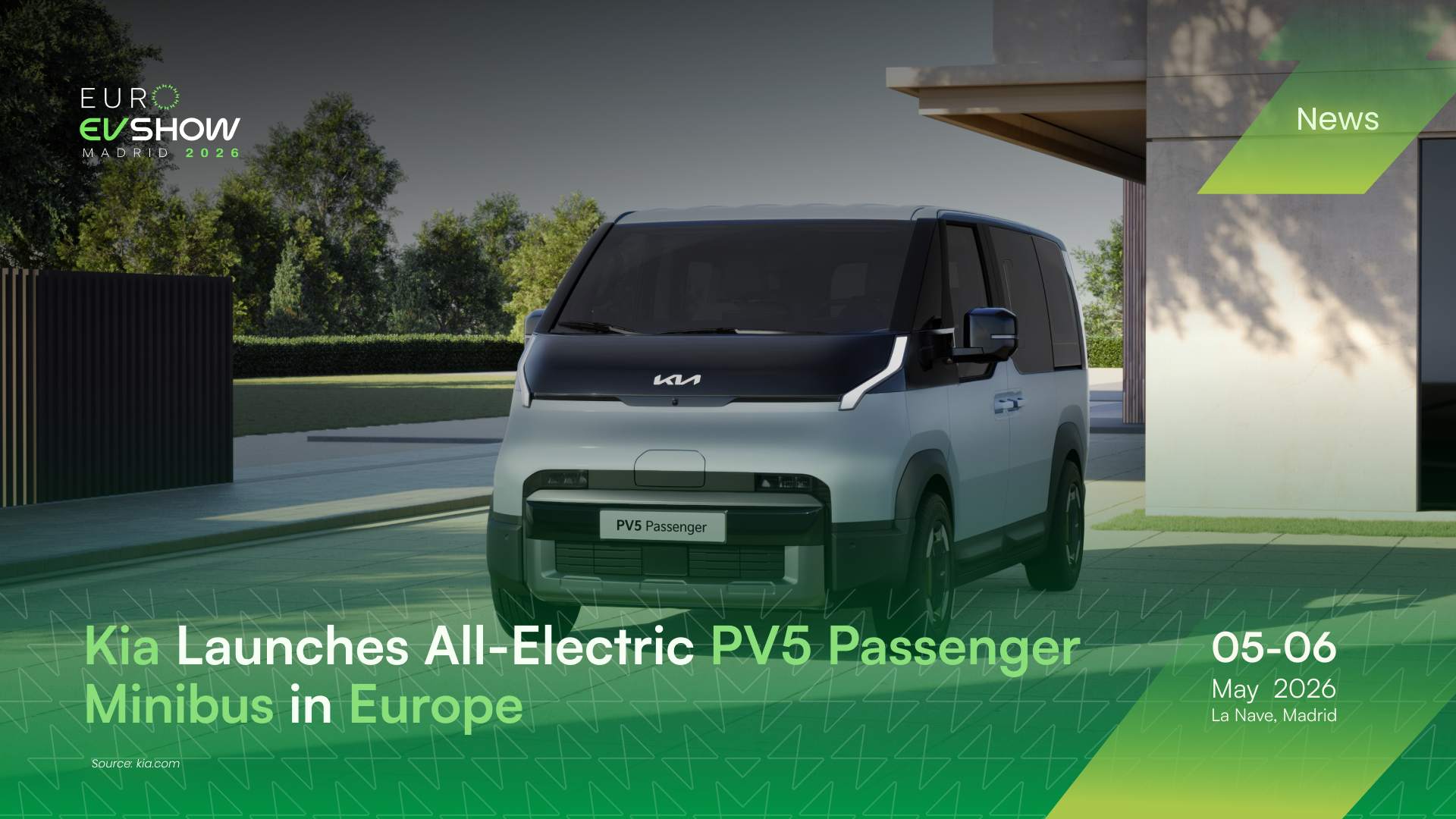 Kia Launches All-Electric PV5 Passenger Minibus in Europe