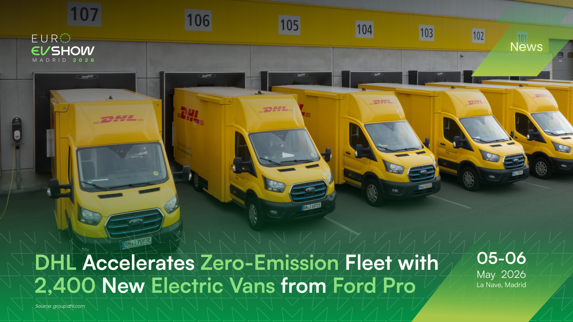 DHL Accelerates Zero-Emission Fleet with 2,400 E Vans from Ford Pro